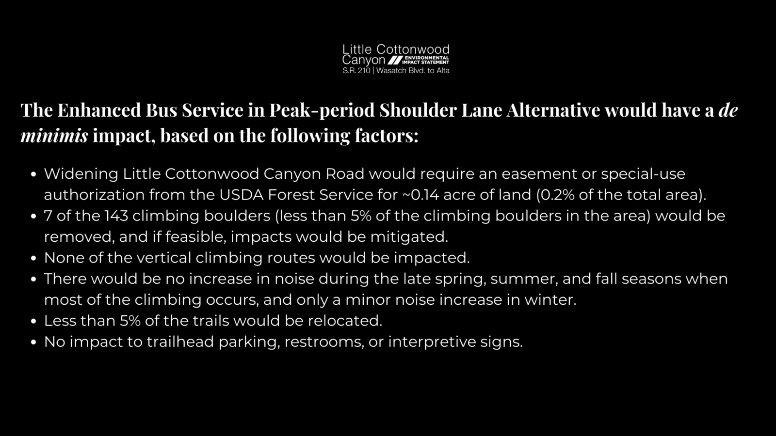 Draft EIS - Little Cottonwood EIS