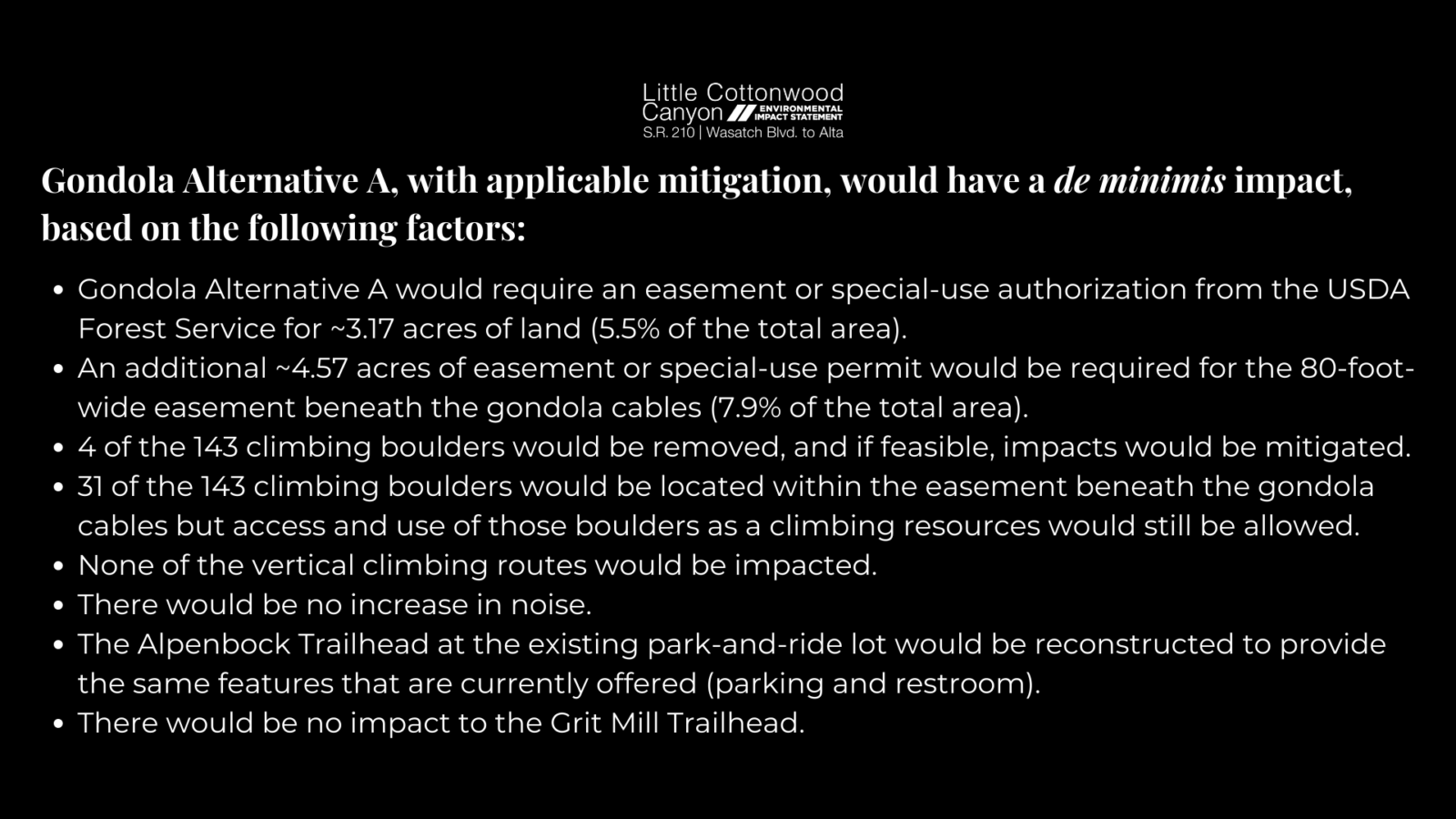 Draft EIS - Little Cottonwood EIS